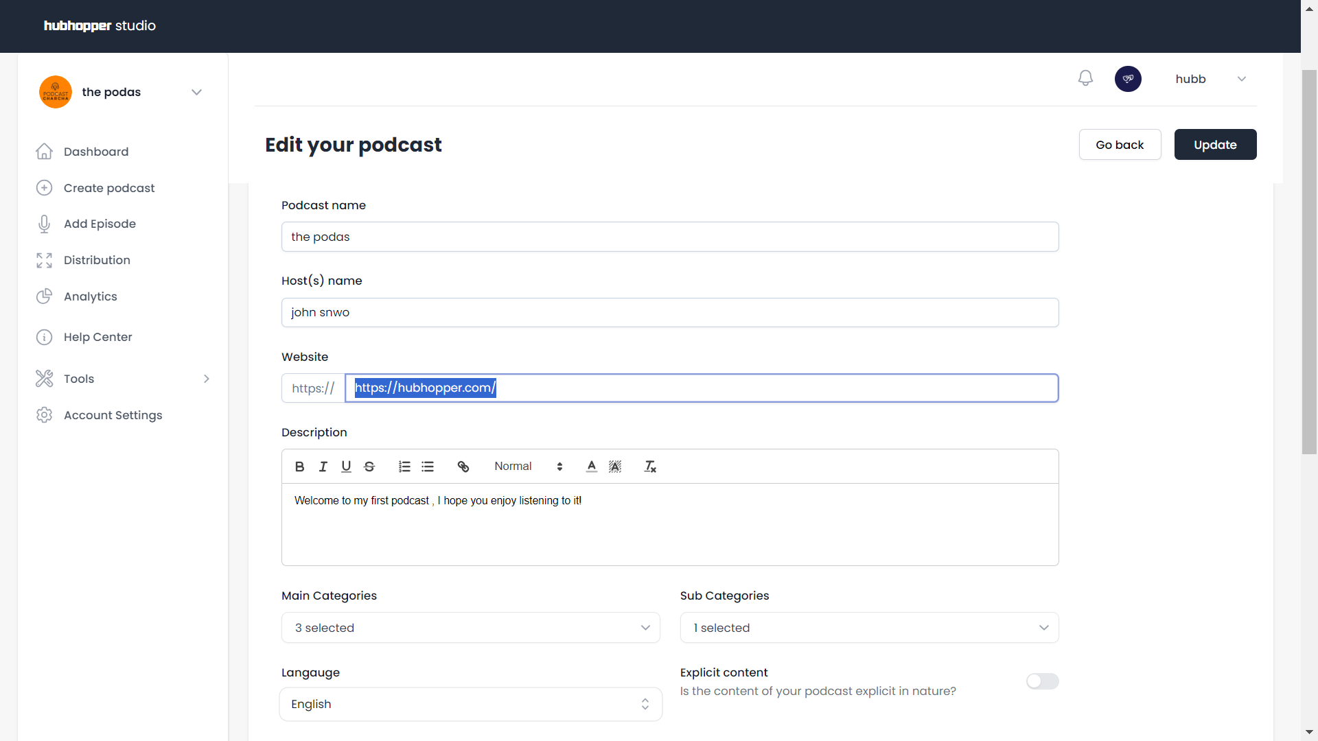 Add your Website to your Podcast RSS feed – Hubhopper Help Center